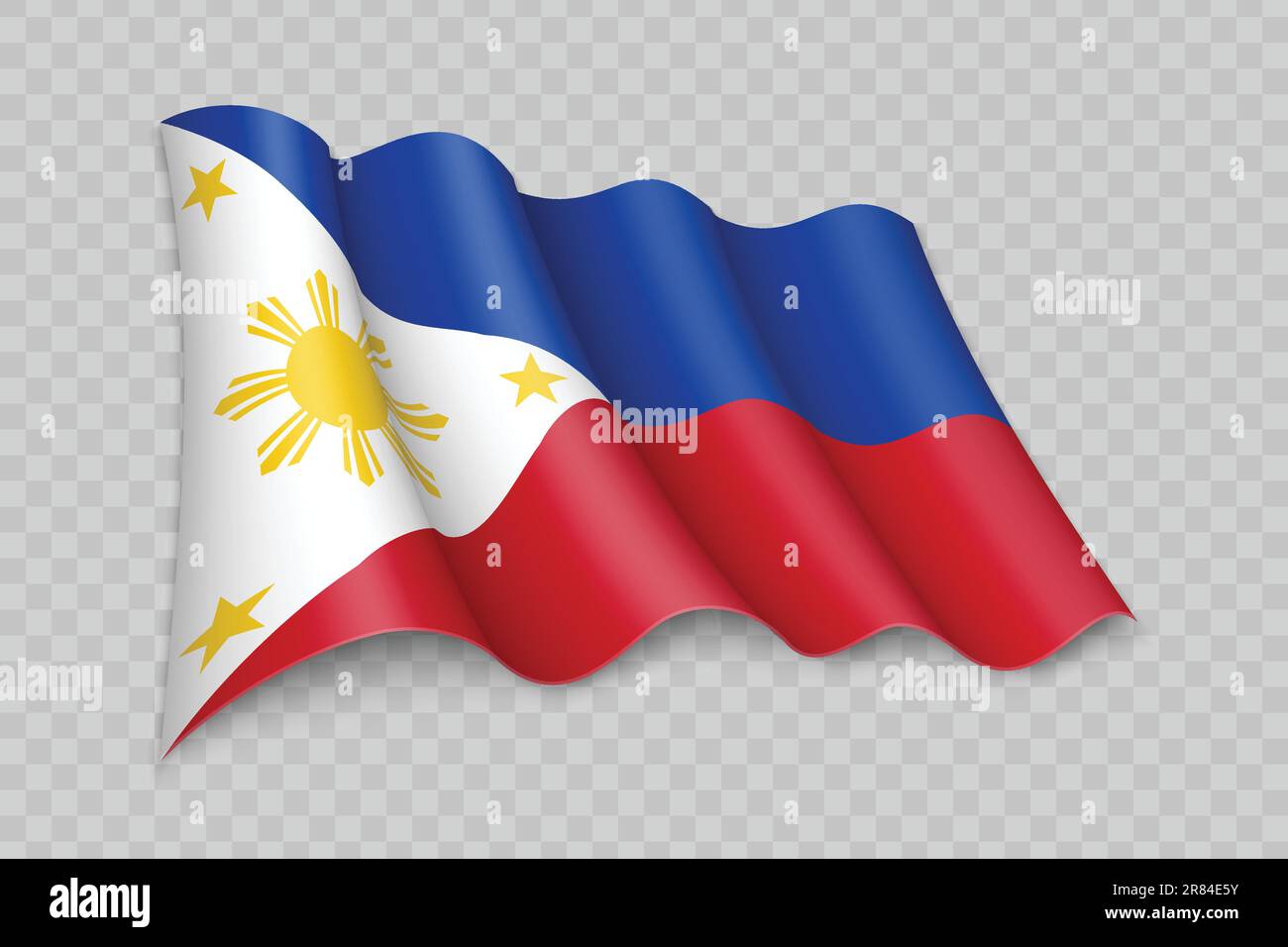 3D Realistic waving Flag of Philippines on transparent background Stock Vector Image & Art - Alamy