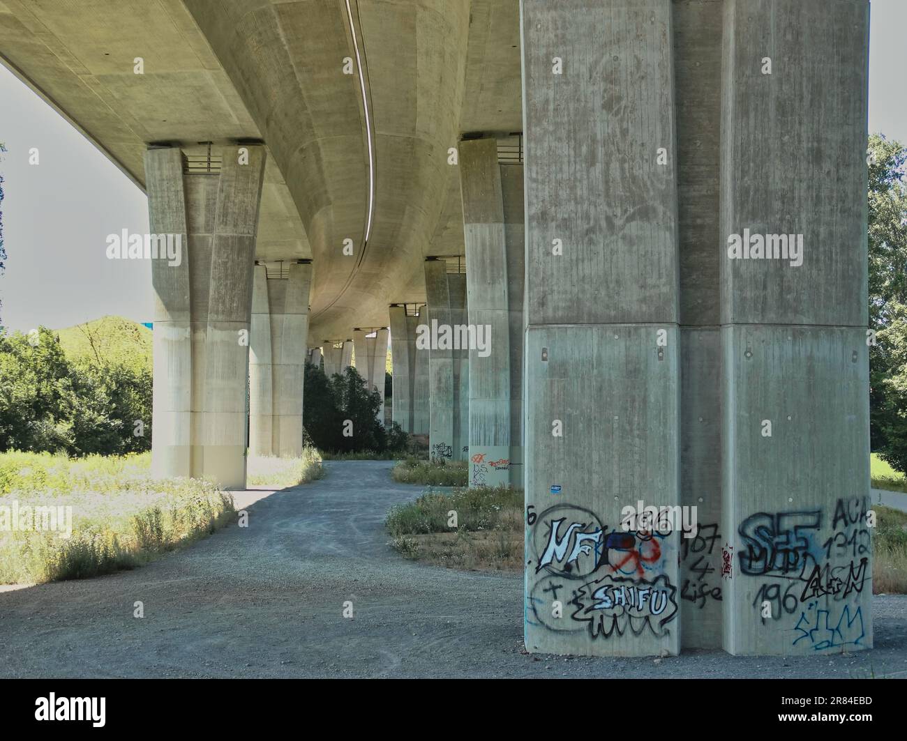 A motorway bridge on the A8 in Germany Stock Photo - Alamy