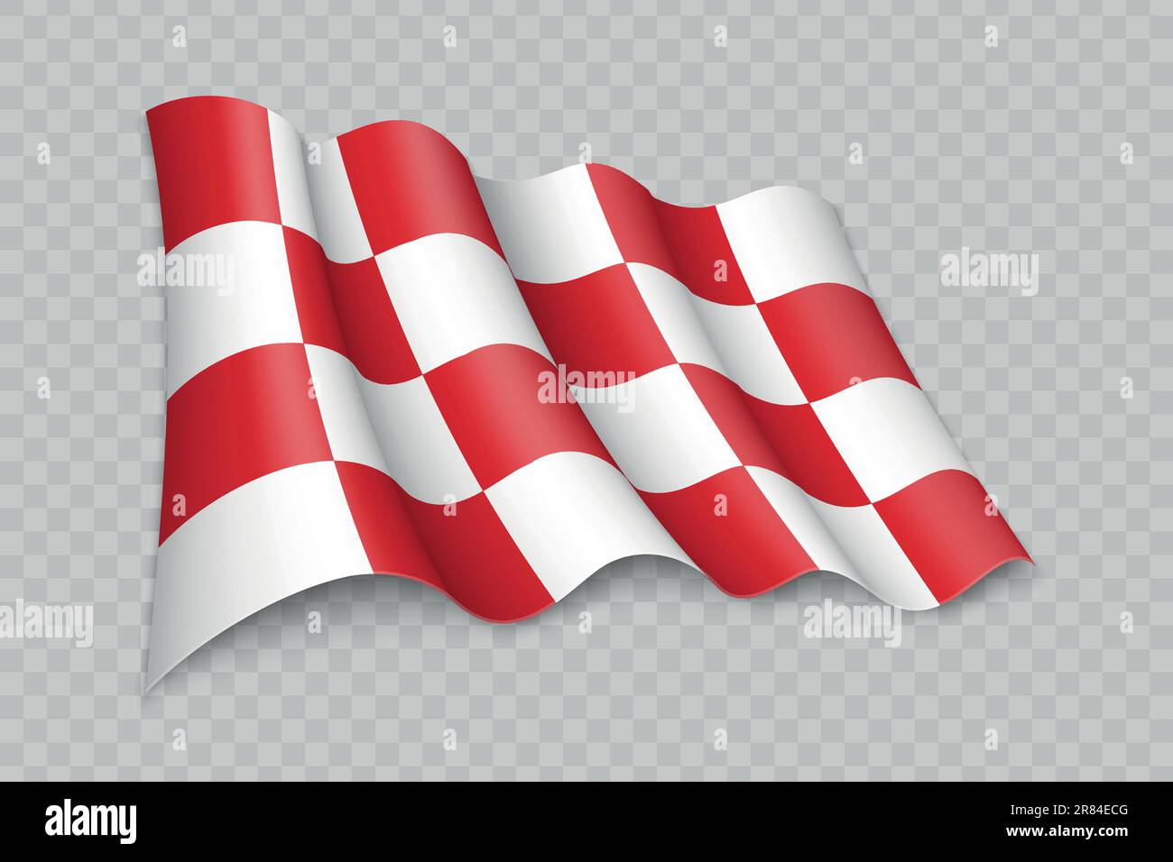 3D Realistic waving Flag of North Brabant is a state of Netherlands on ...