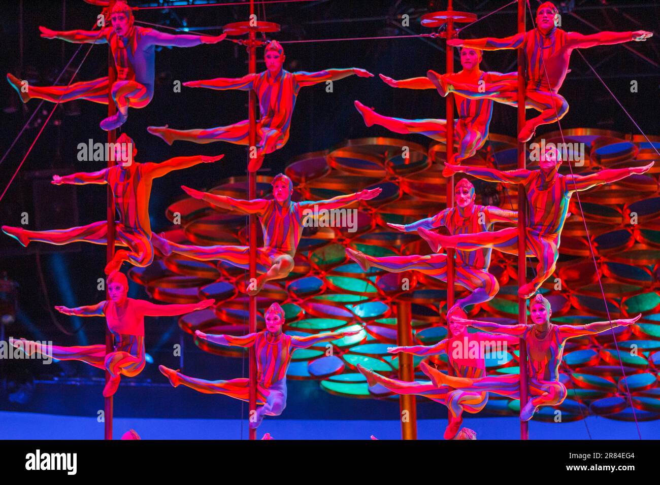 The House Troupe on the Chinese Poles performing in Cirque Du Soleil's ...