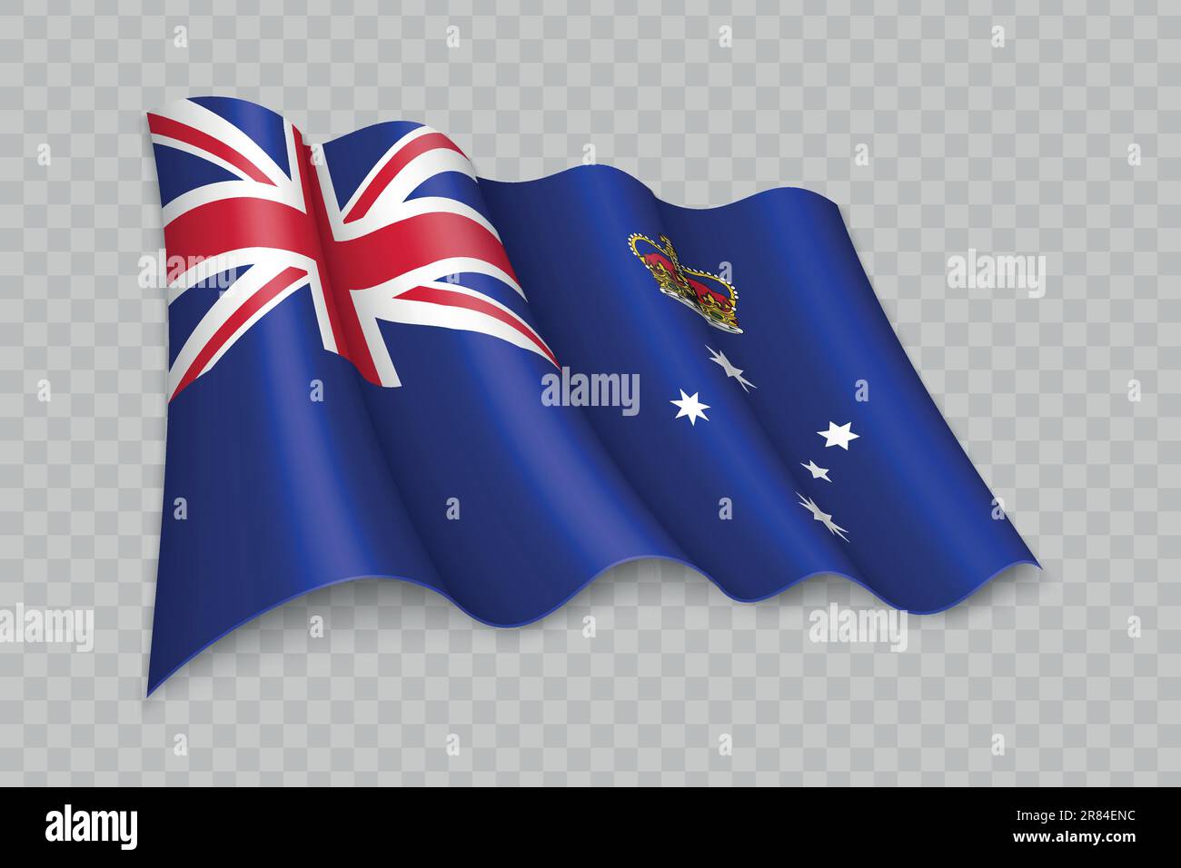 3D Realistic waving Flag of Victoria is a state of Australia on ...