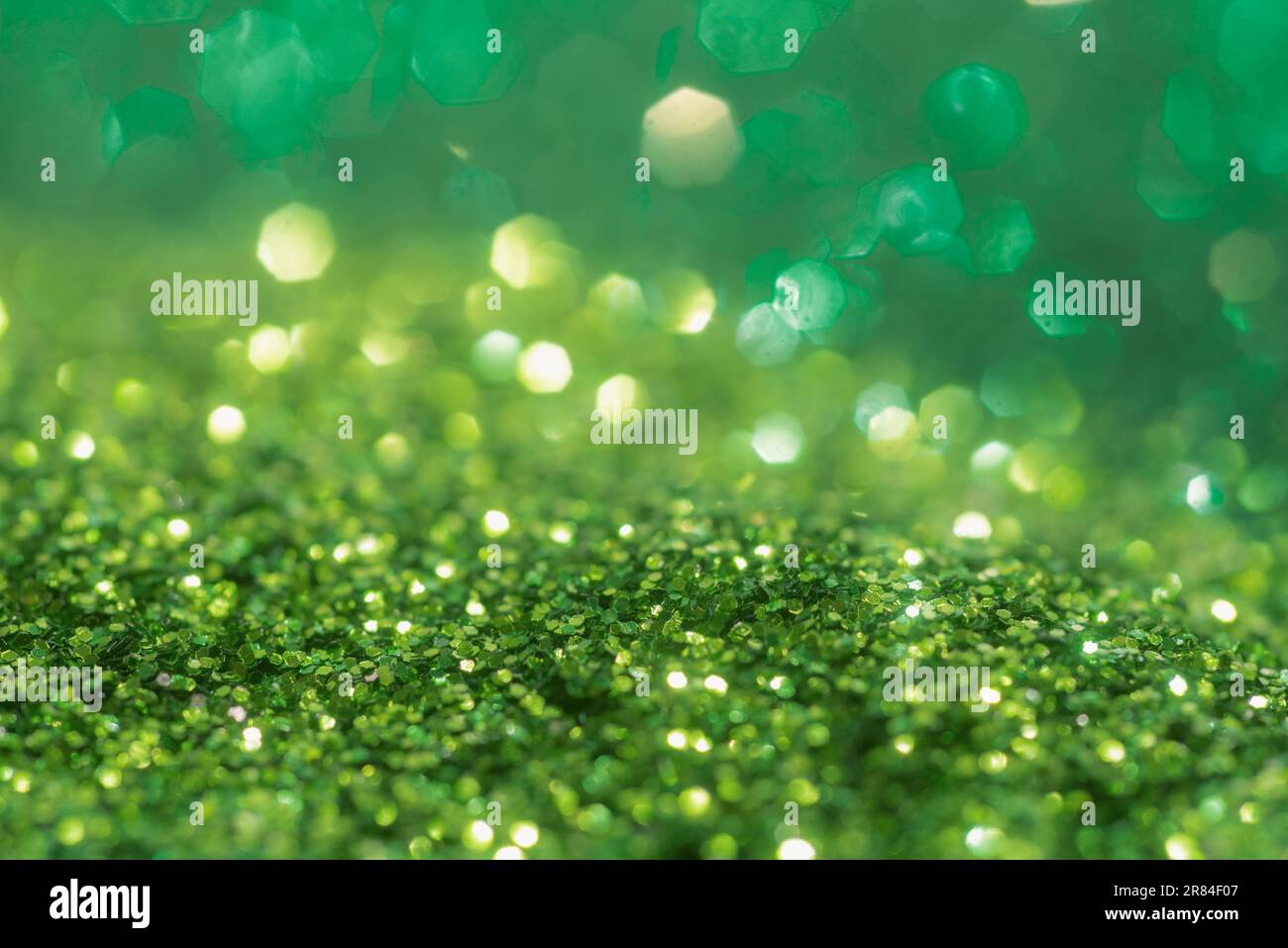 Spring sparkle background. Green colorful sparkles. Abstract ...