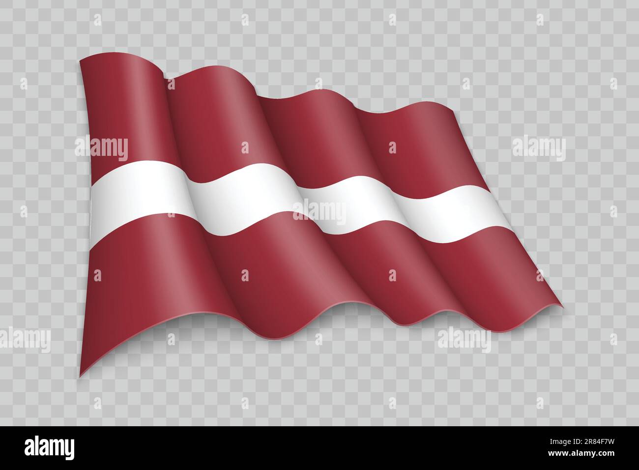 3D Realistic waving Flag of Latvia on transparent background Stock ...