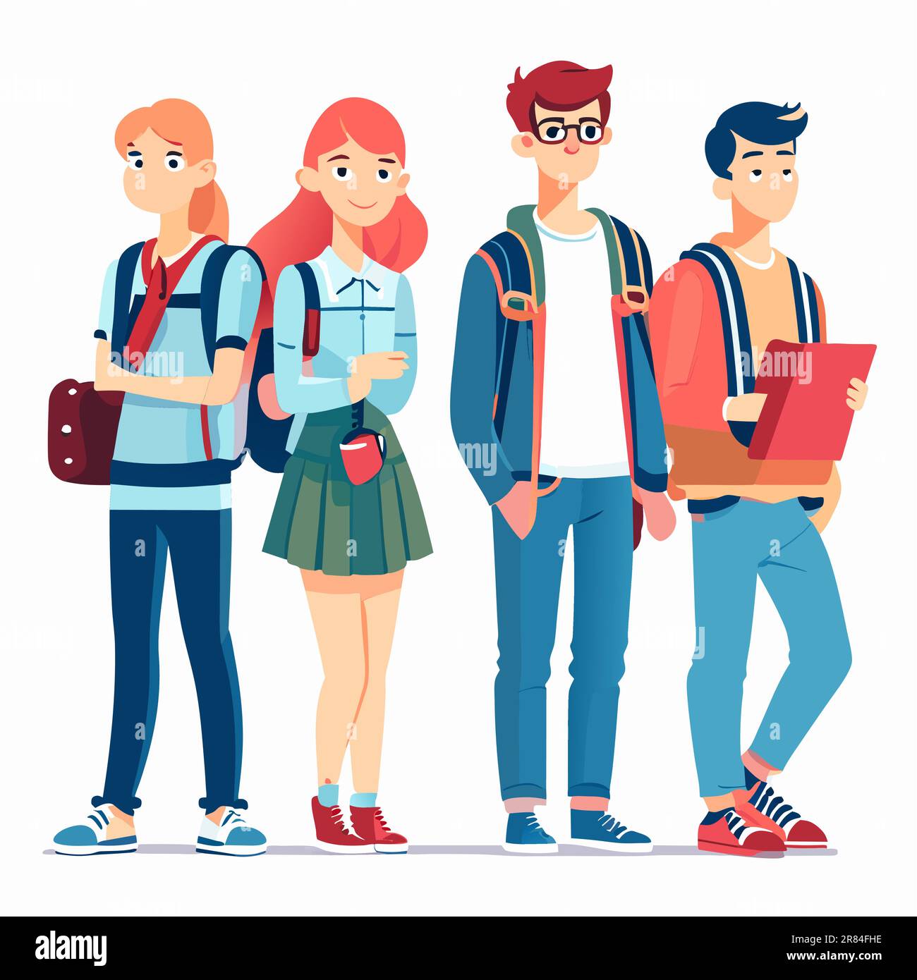 4 woman together Stock Vector Images - Alamy