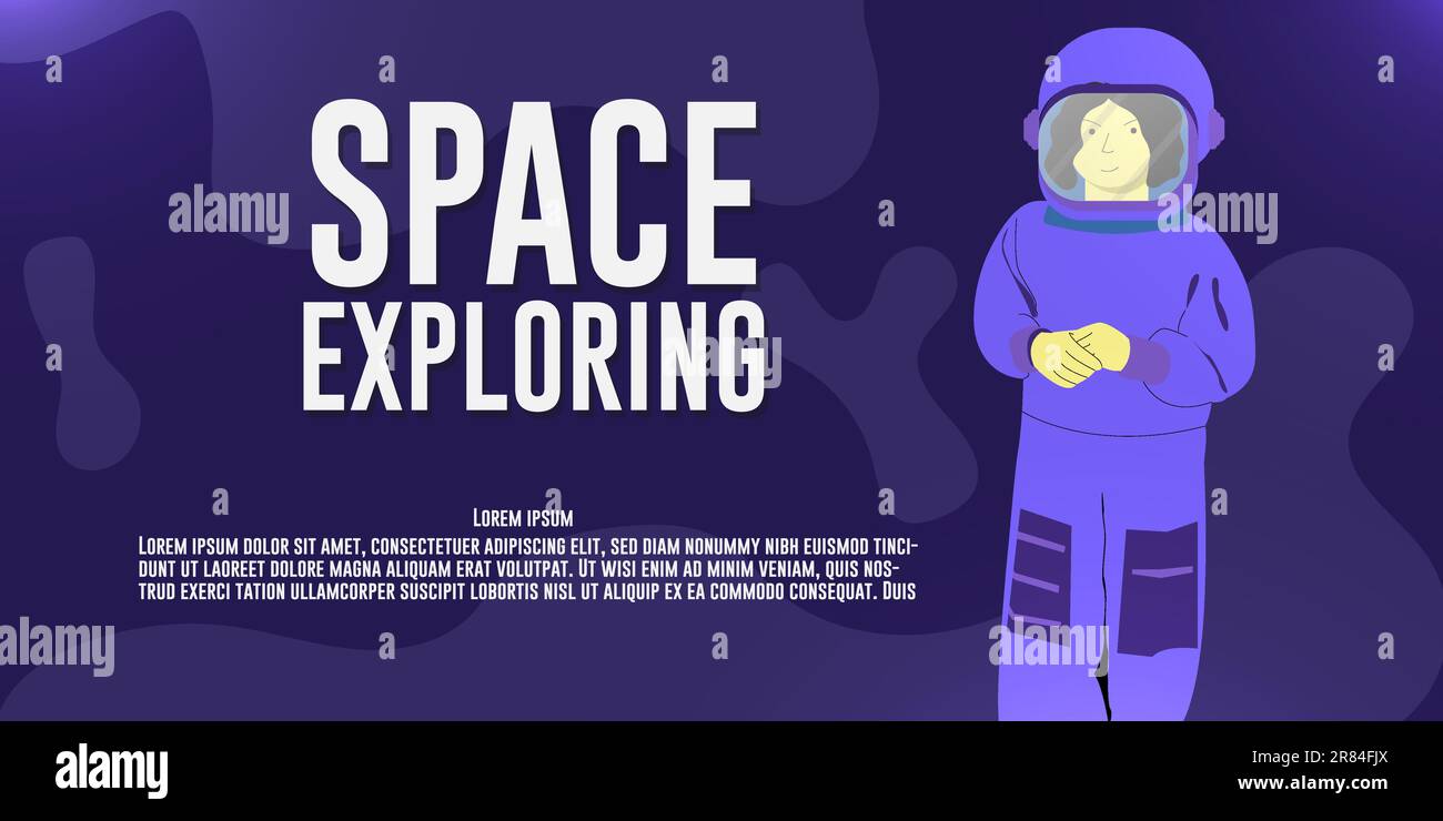 Space exploring graphic design concepts. Web banner and poster design ...