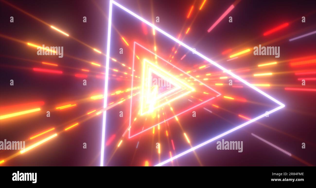 Abstract multi-colored yellow energy futuristic hi-tech tunnel of ...