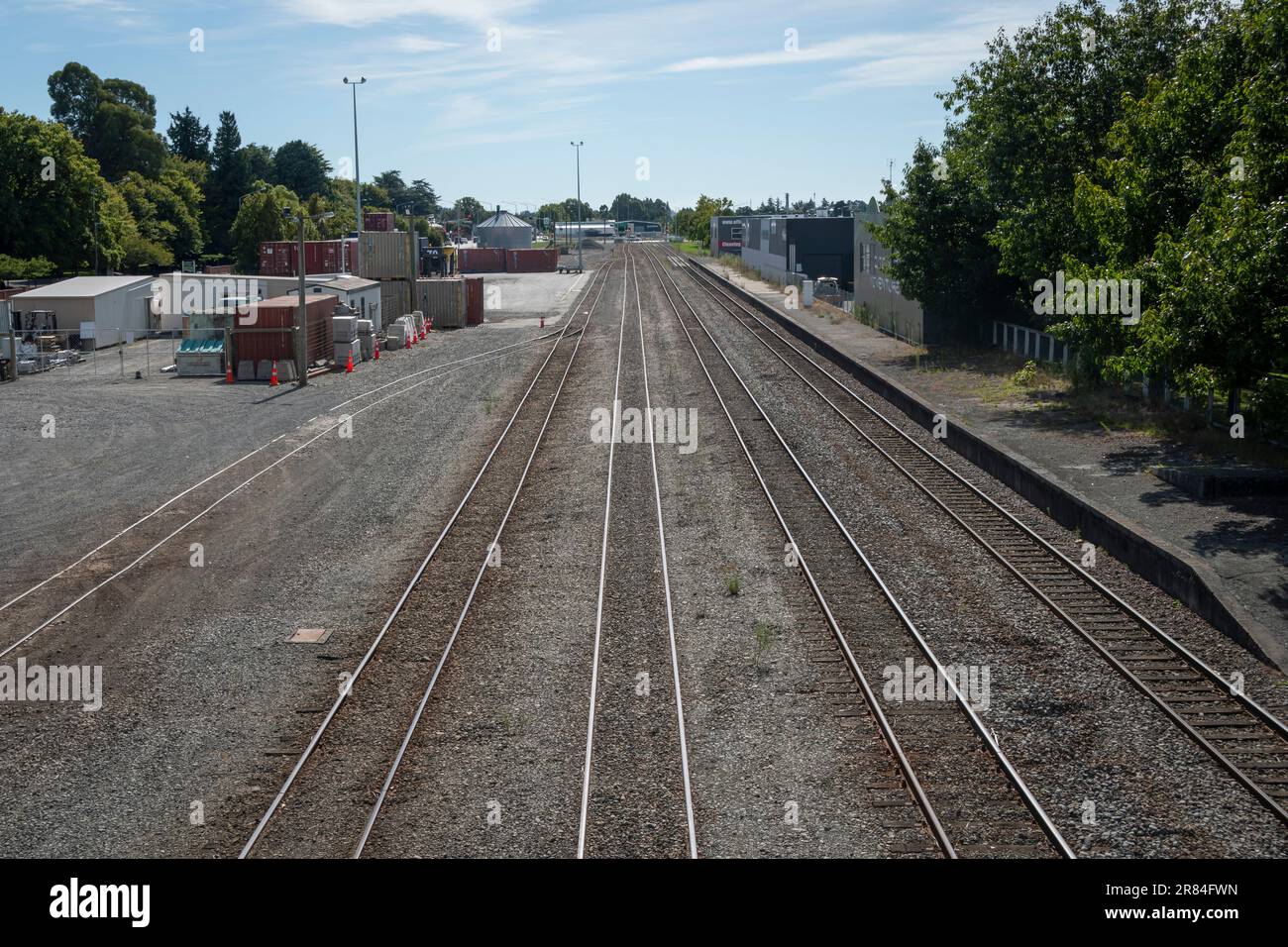 Ashburton railway station, Canterbury, South Island, New Zealand Stock ...