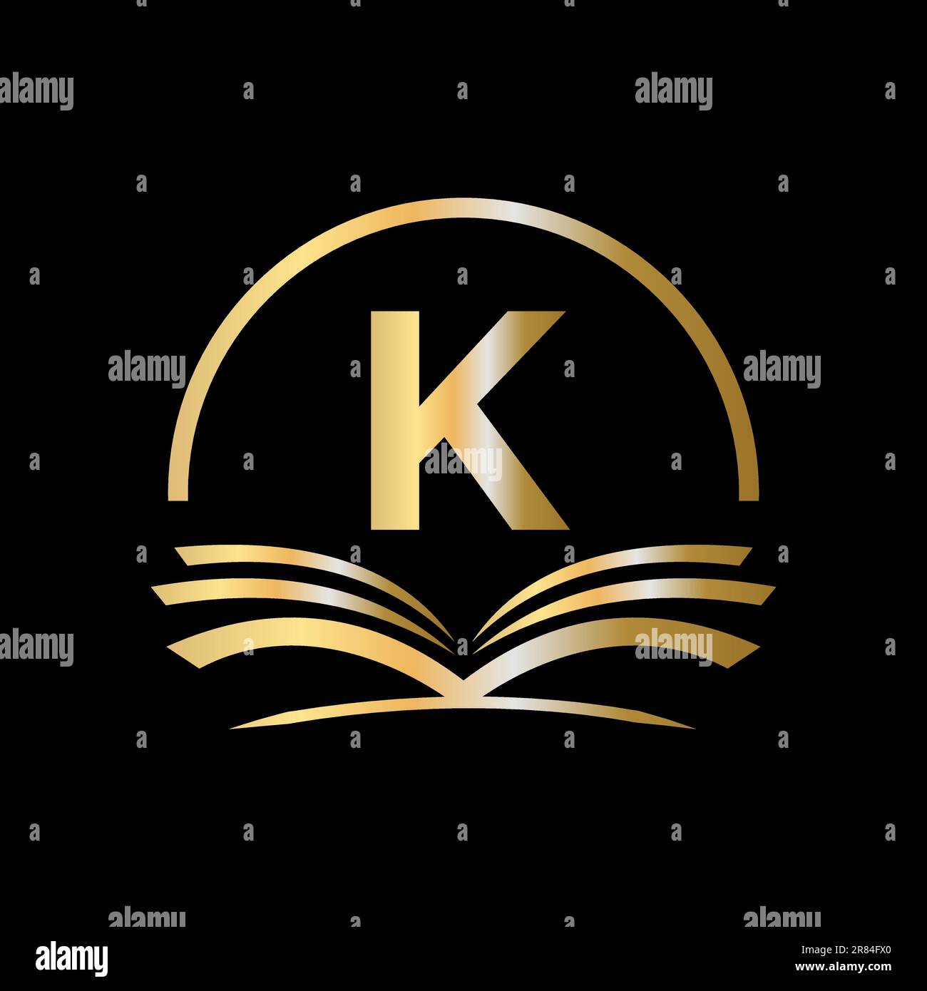 Initial Letter K Education Logo Book Concept. University, Academy ...