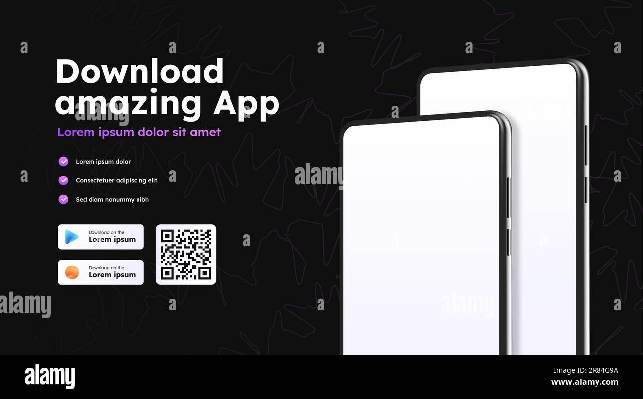 Download app dark Stock Vector Image & Art - Alamy