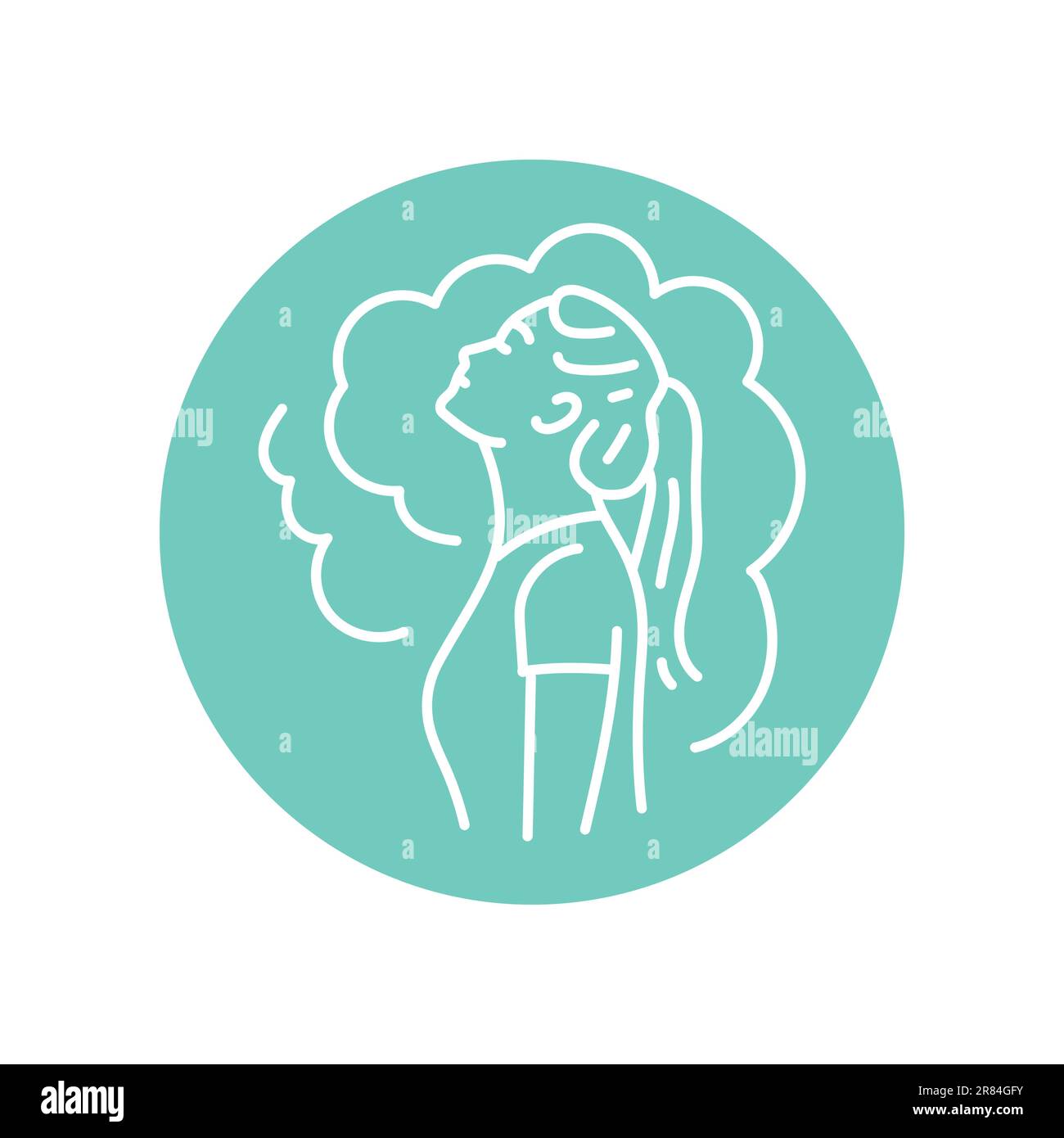 Mindfulness meditation black line icon. Balance and relaxation ...