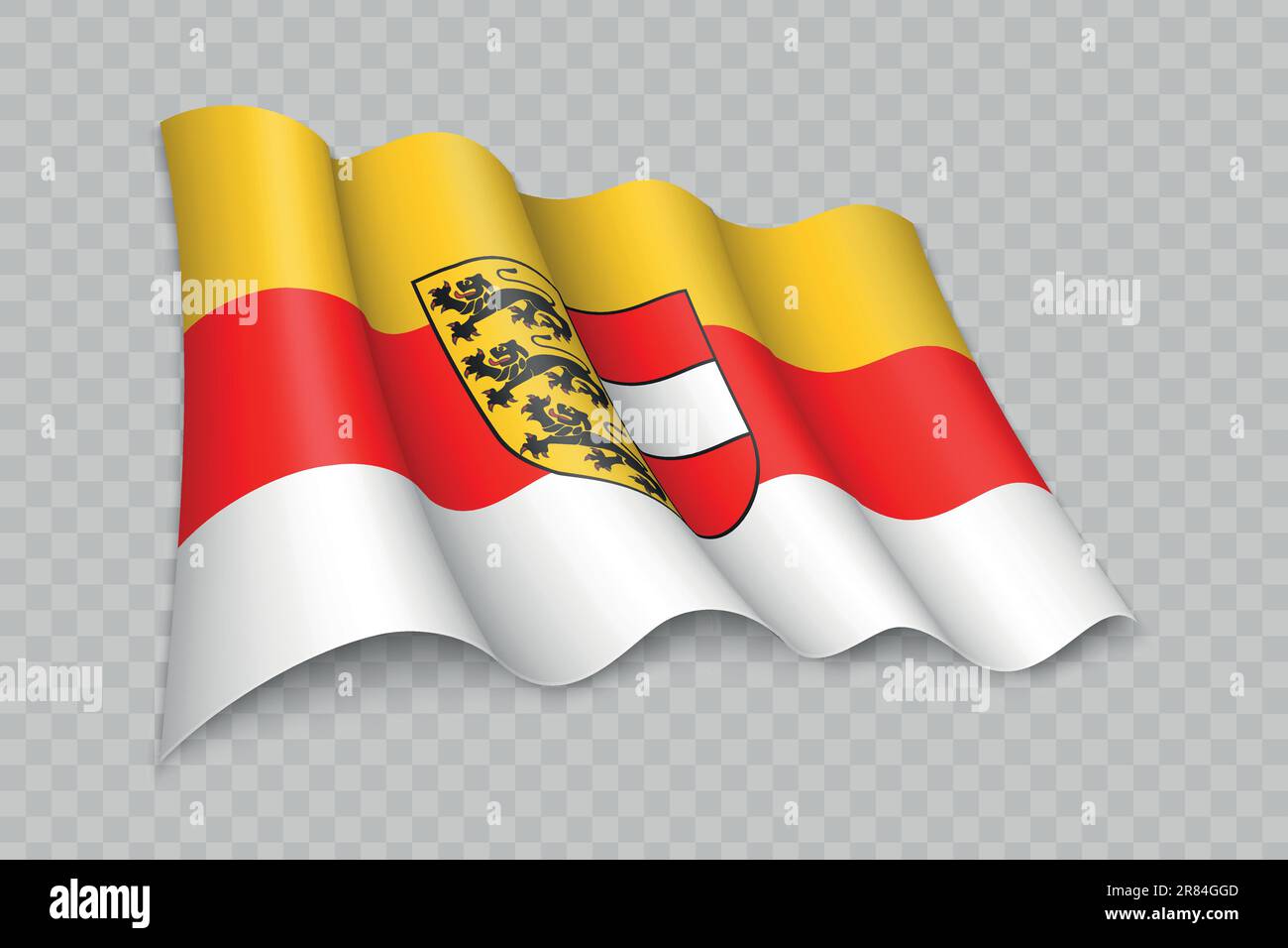 3D Realistic waving Flag of Carinthia is a state of Austria on ...