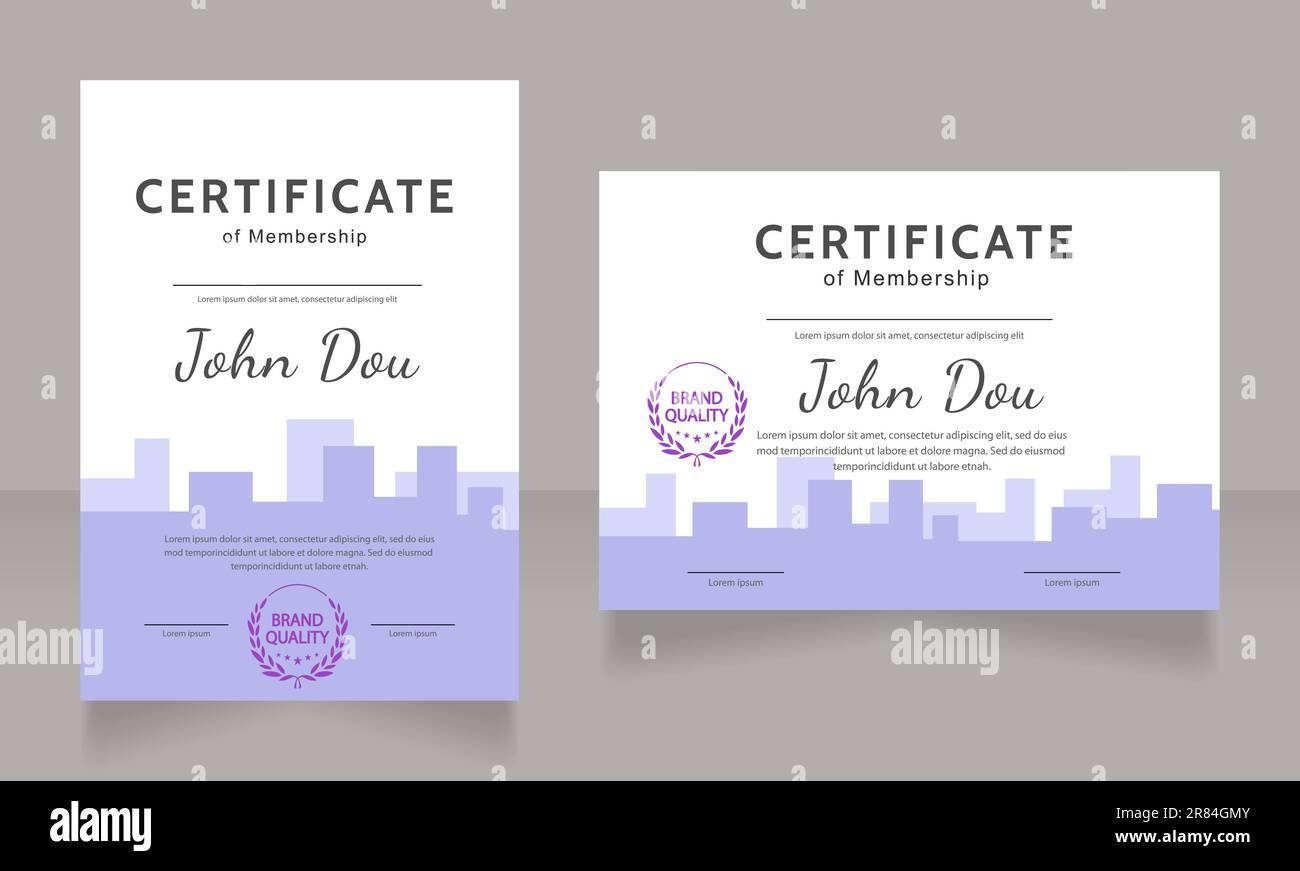 Best project certificate design template set Stock Vector Image & Art ...