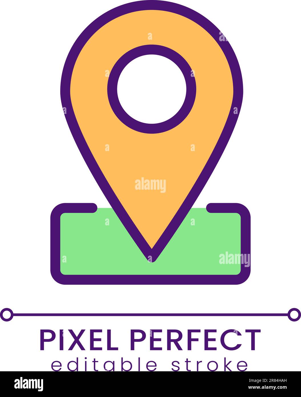 Location mark pixel perfect RGB color icon Stock Vector Image & Art - Alamy