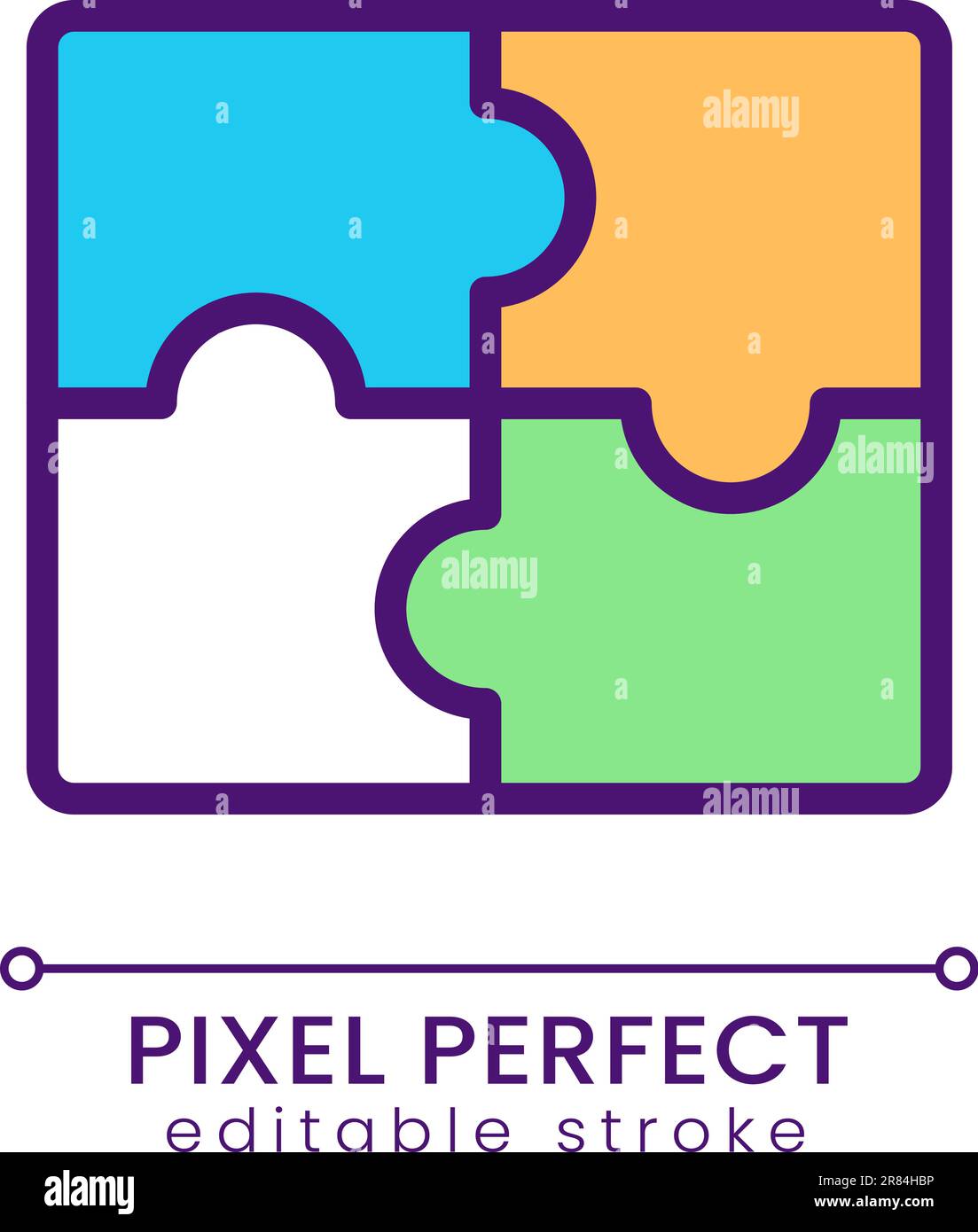 Cartoon illustration jigsaw puzzle clip Stock Vector Images - Alamy