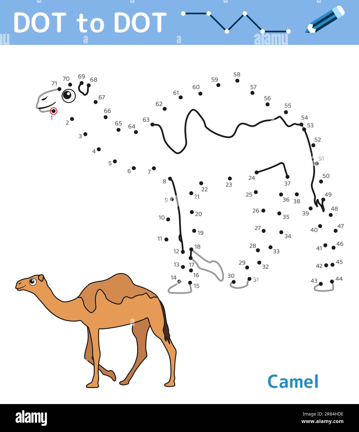 Numbers game Dot to dot. Math game for kids Stock Vector Image & Art ...