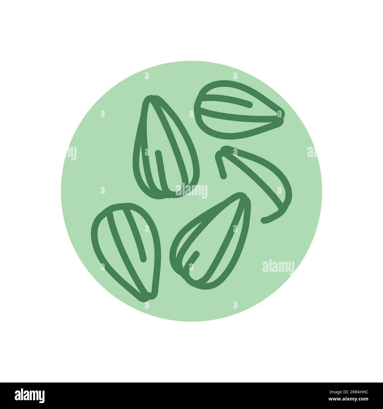 Sunflower seeds black line icon. Natural organic super food. Pictogram ...