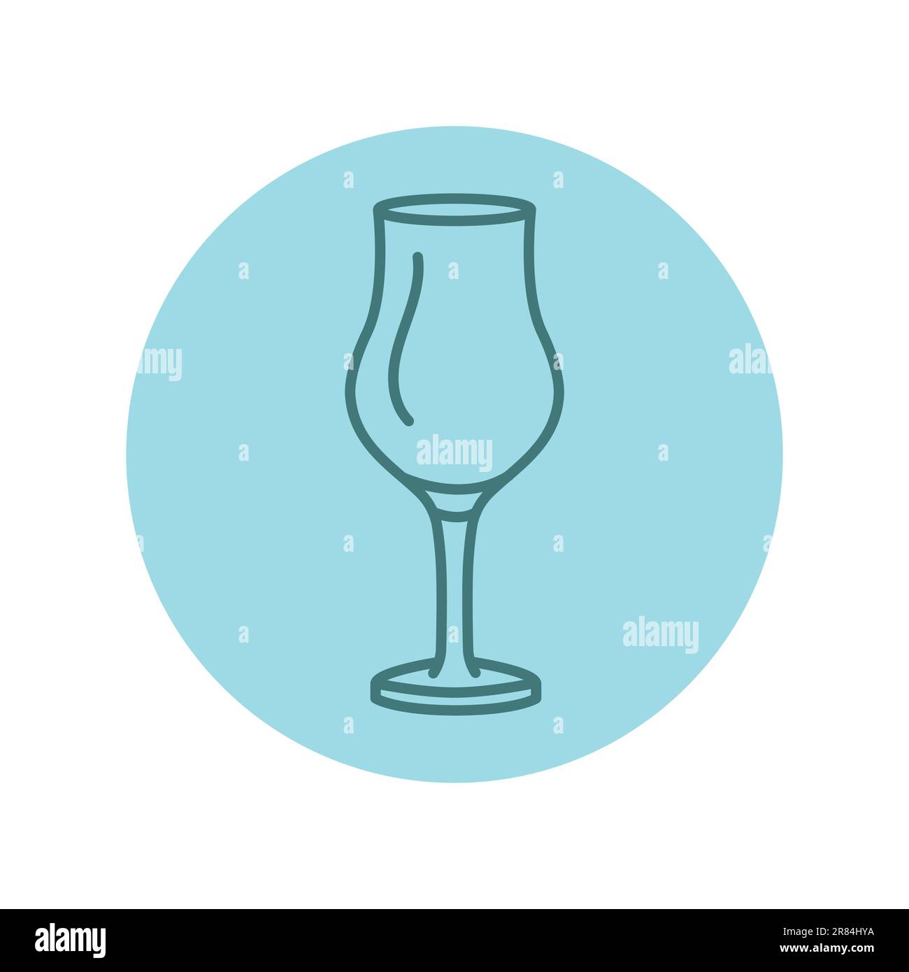 Armagnac glass black line icon. Dinnerware. Pictogram for web page ...