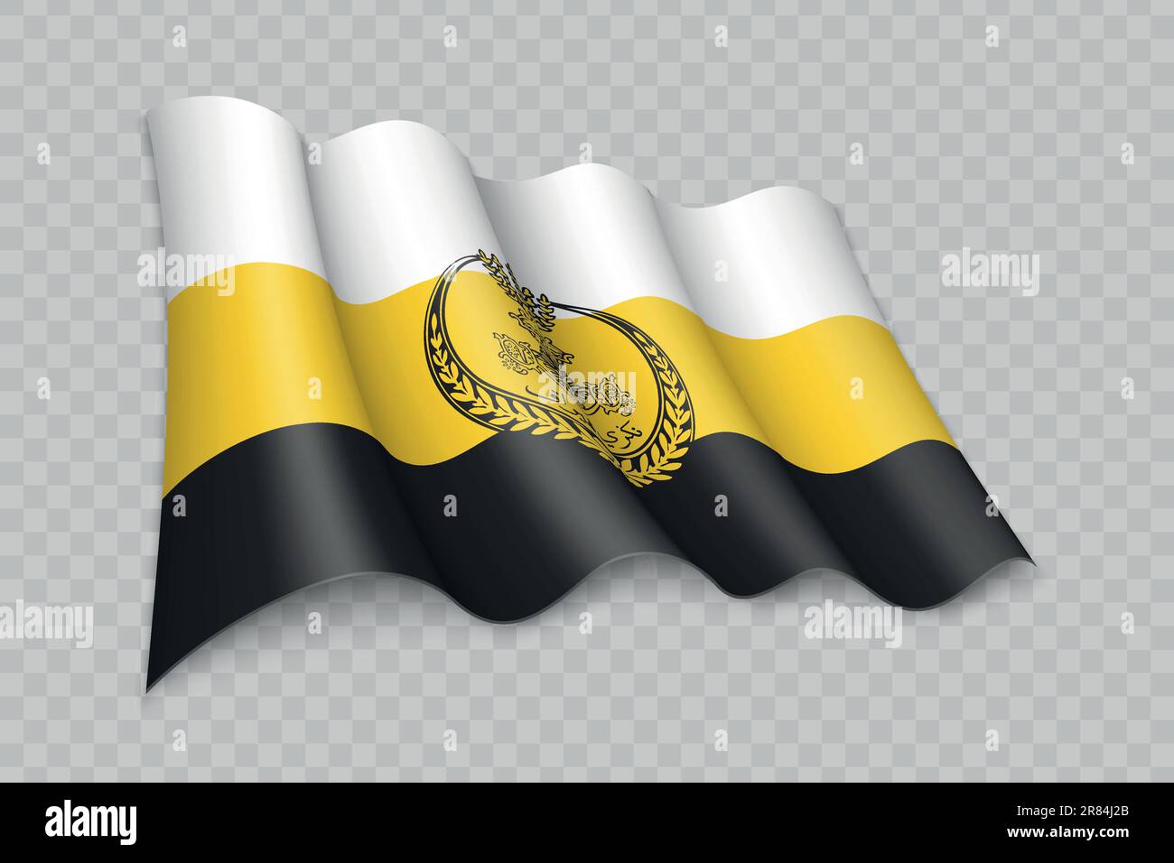 3D Realistic waving Flag of Perak is a state of Malaysia on transparent ...