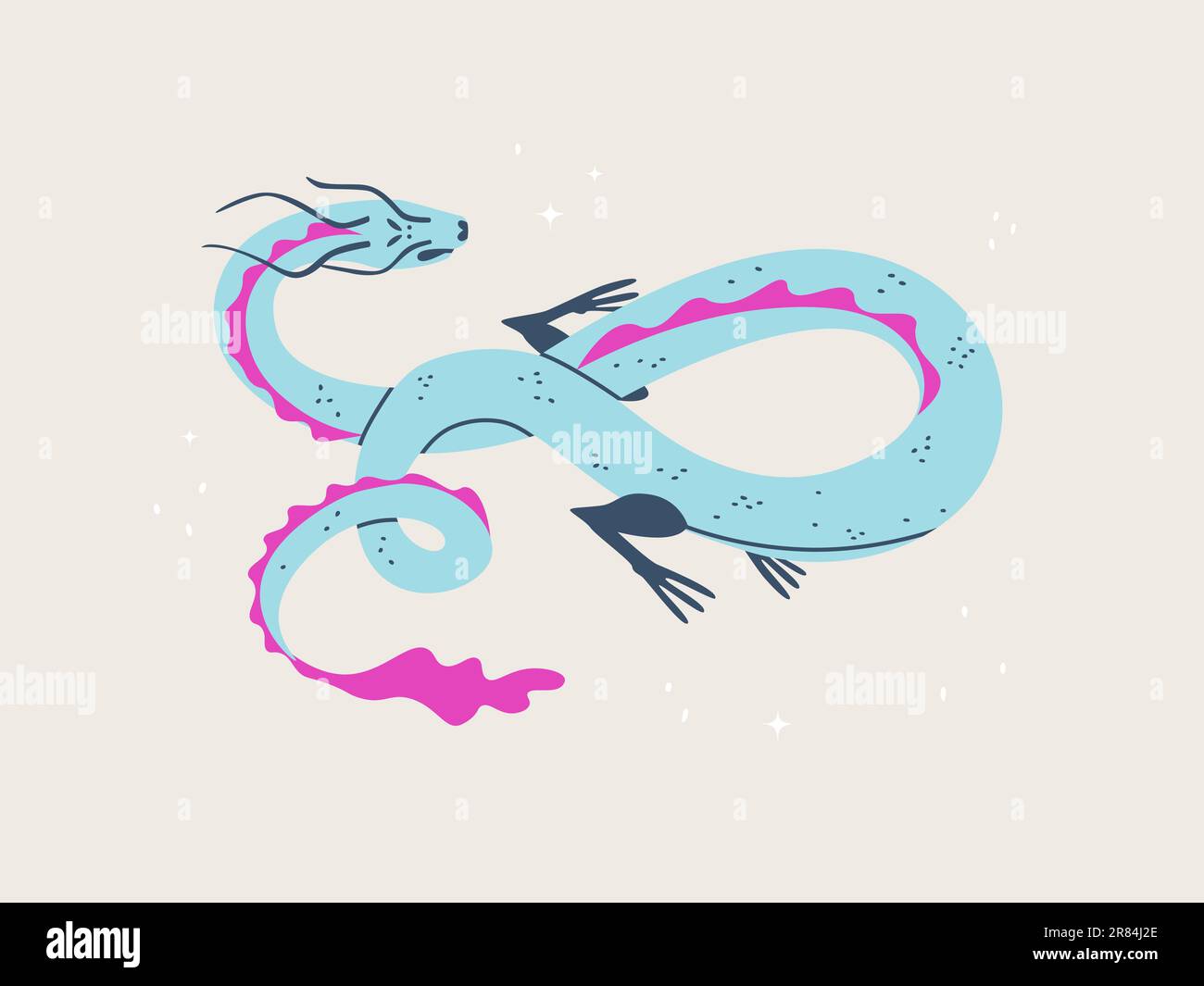 Decorative dragon. Mythological creature. Symbol of the Chinese zodiac ...