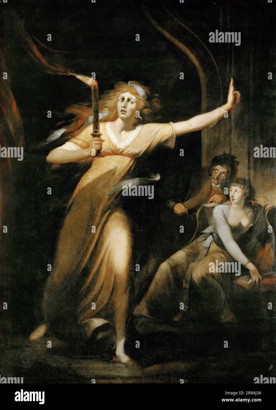 Henry Fuseli -- Lady Macbeth Walking in her Sleep c.1784 Stock Photo ...