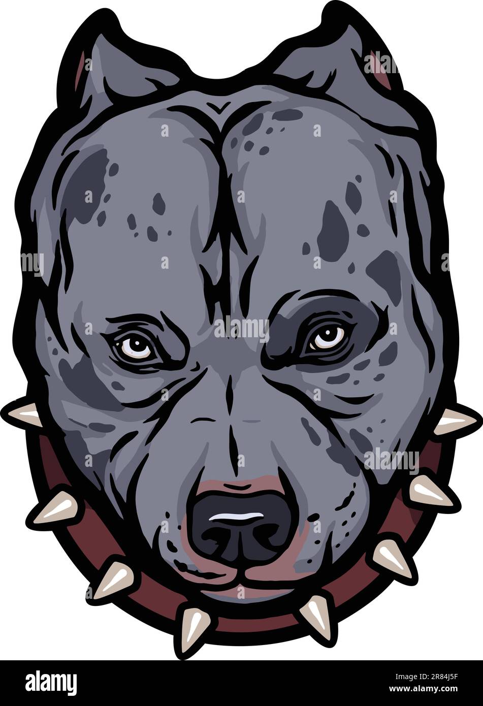 Pitbull Face Illustration. Wild. Face. Vector Stock Vector Image & Art ...