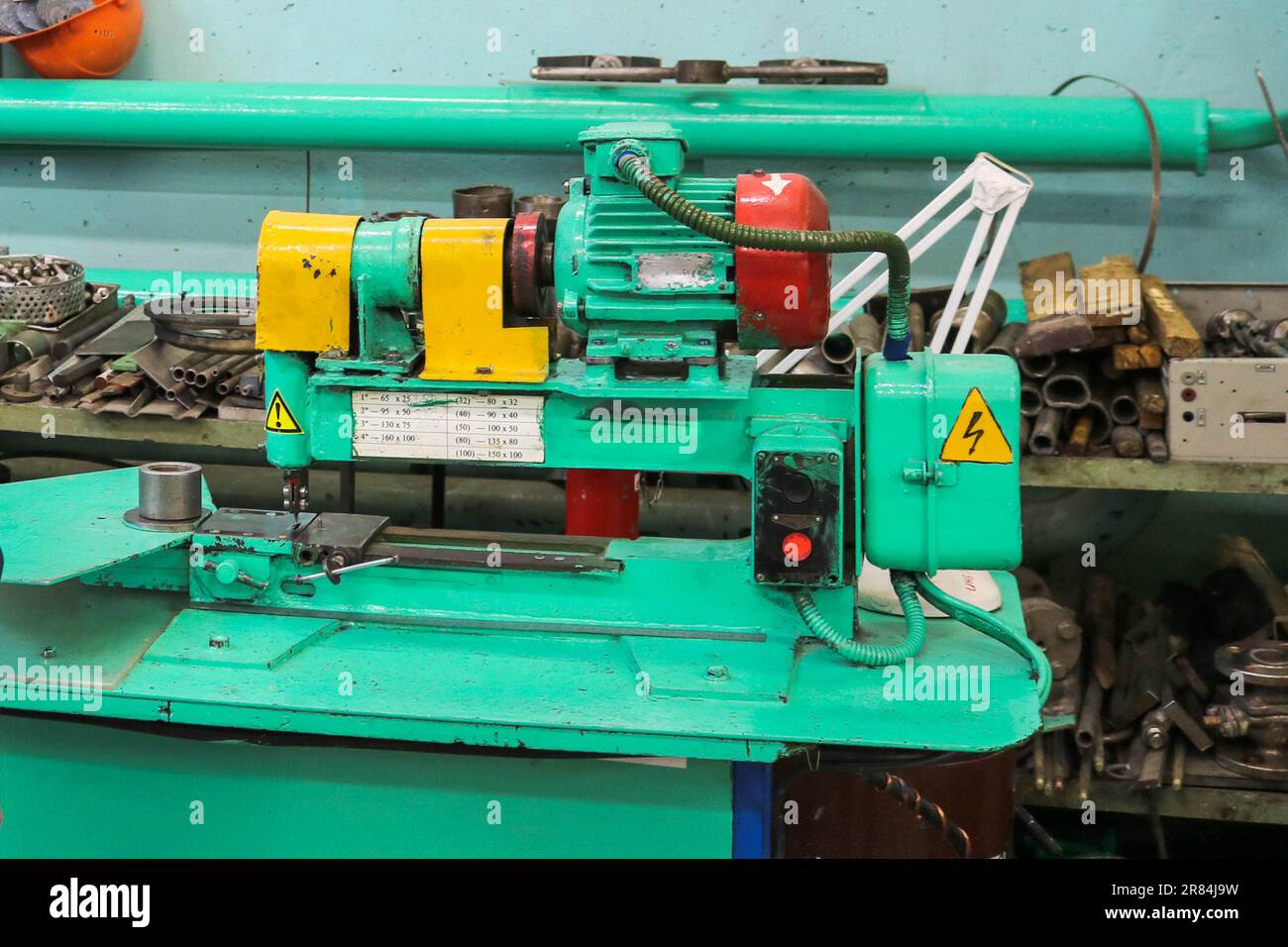 Metallic iron industrial centrifugal centrifugal pump in a metal ...