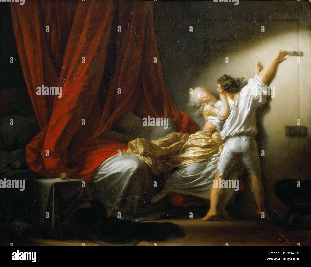 Louvre – Fragonard, Jean-Honore -- Le verrou-The Bolt ca.1777. Oil on ...
