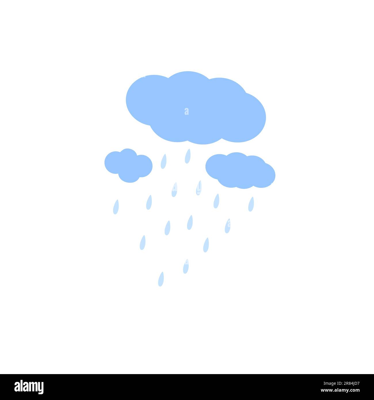 Cloud with rain drops simple cartoon vector illustration for kids ...