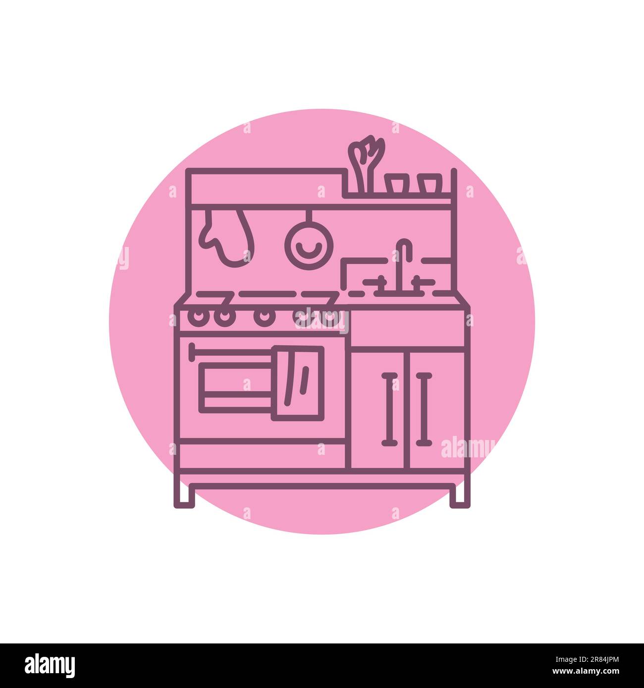 Child with cooking app Stock Vector Images - Alamy