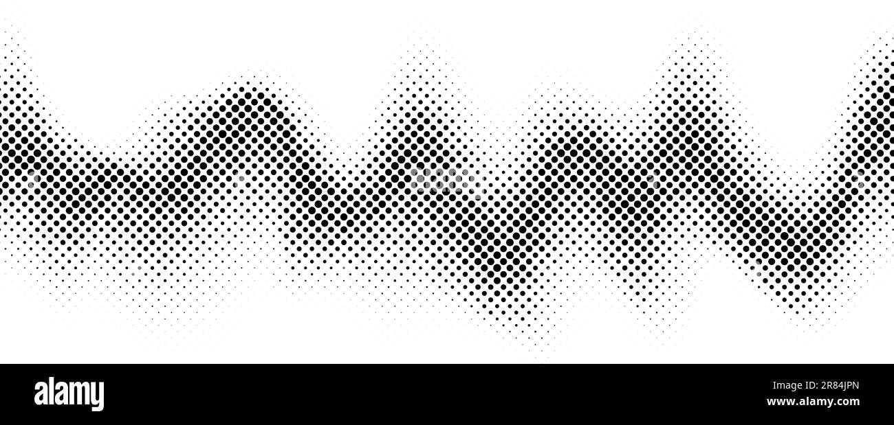 Halftone wave gradient texture. Faded noise grain wallpaper. Black and ...