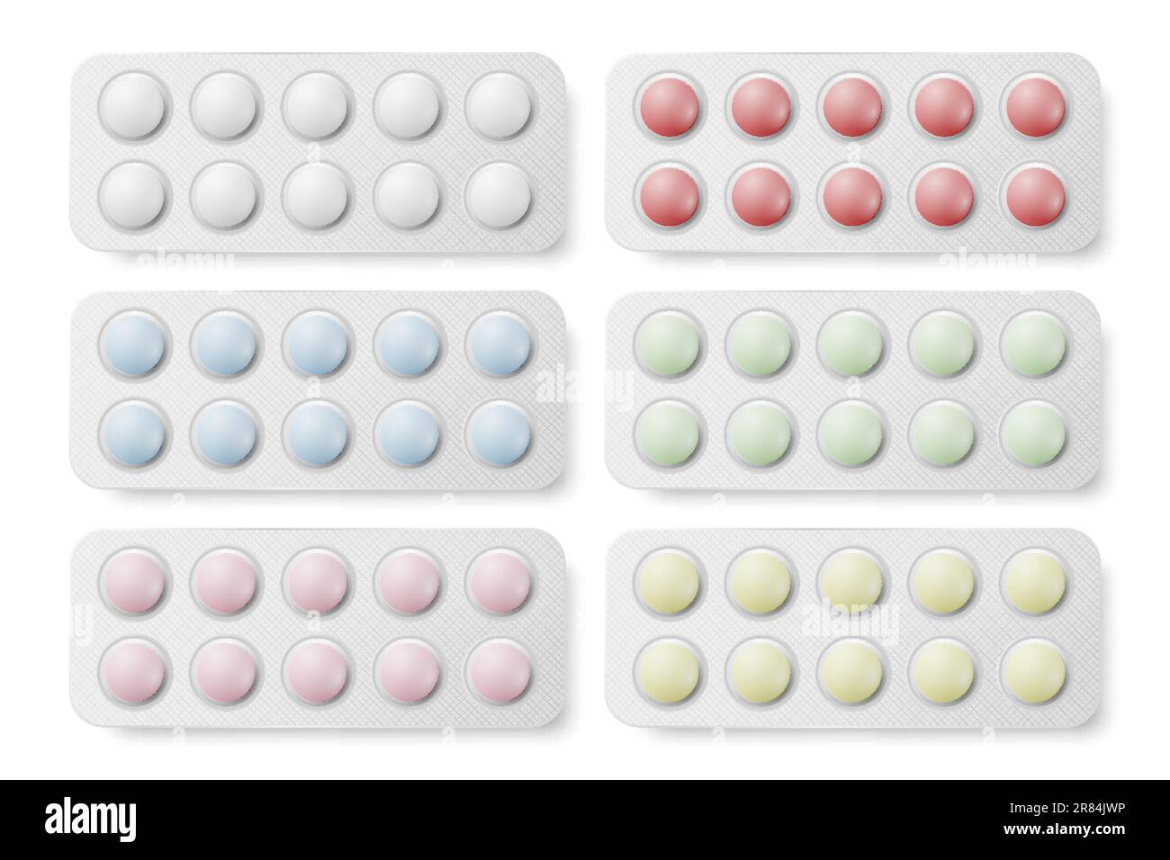 Vector Realistic Round Pharmaceutical Medical Pills, Vitamins, Capsule ...