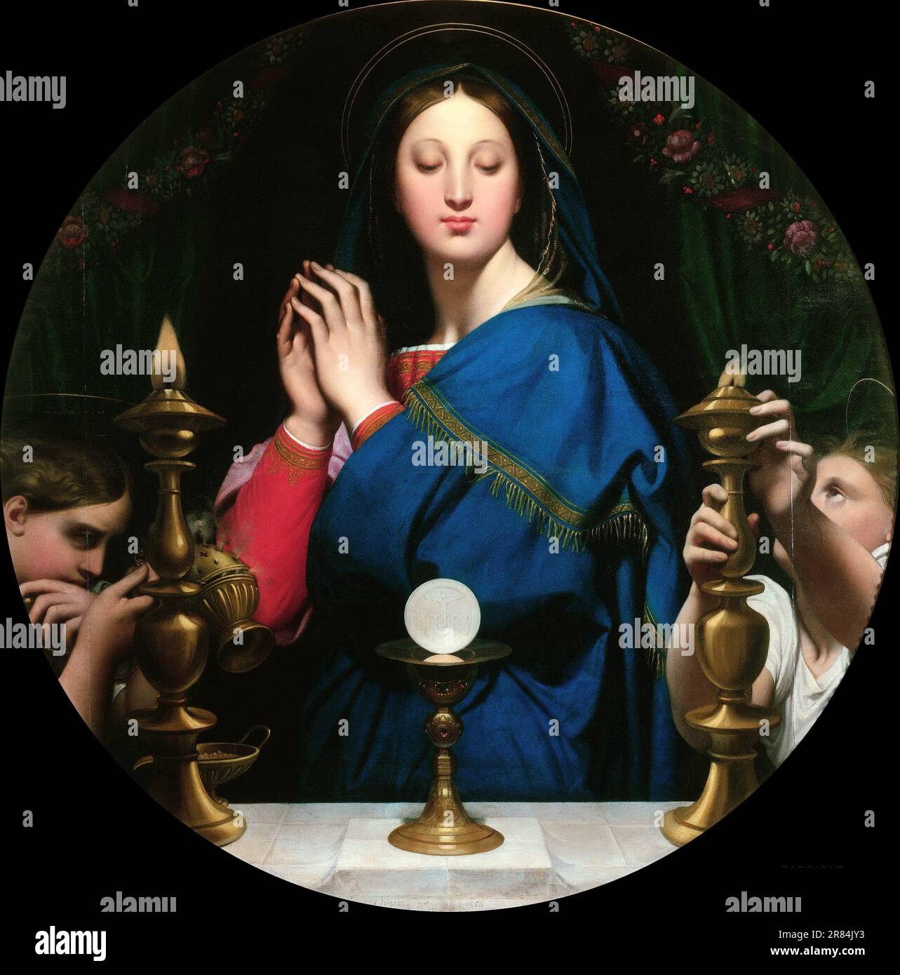 Virgin with the Host Jean Auguste Dominique Ingres (1780-1867 Stock ...