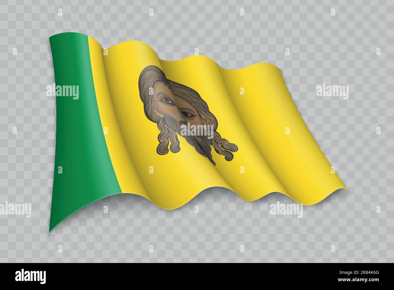 3D Realistic waving Flag of Penza Oblast is a region of Russia on ...