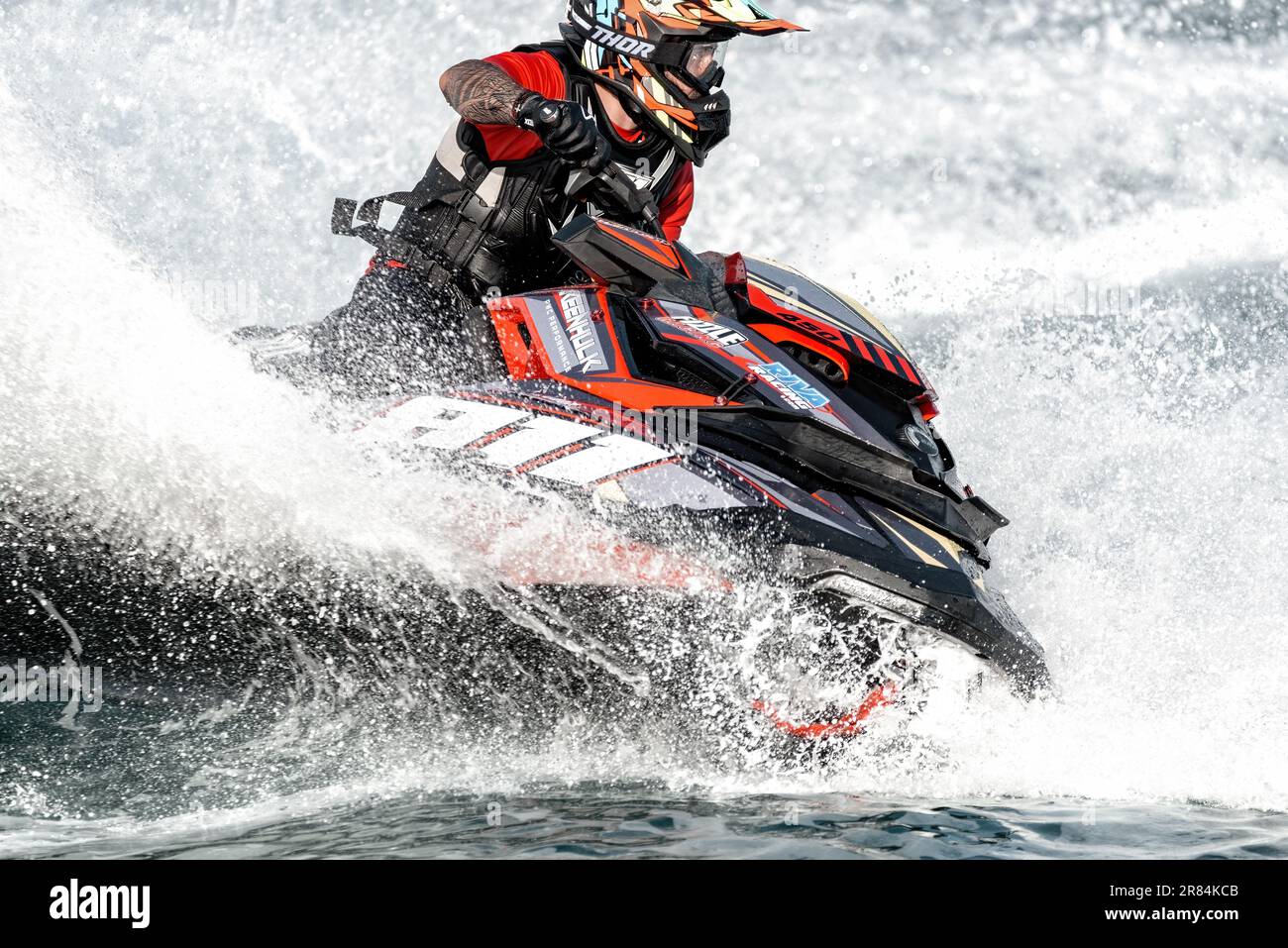 Limassol, Cyprus - November 26, 2022: Jet ski rider during races Stock ...