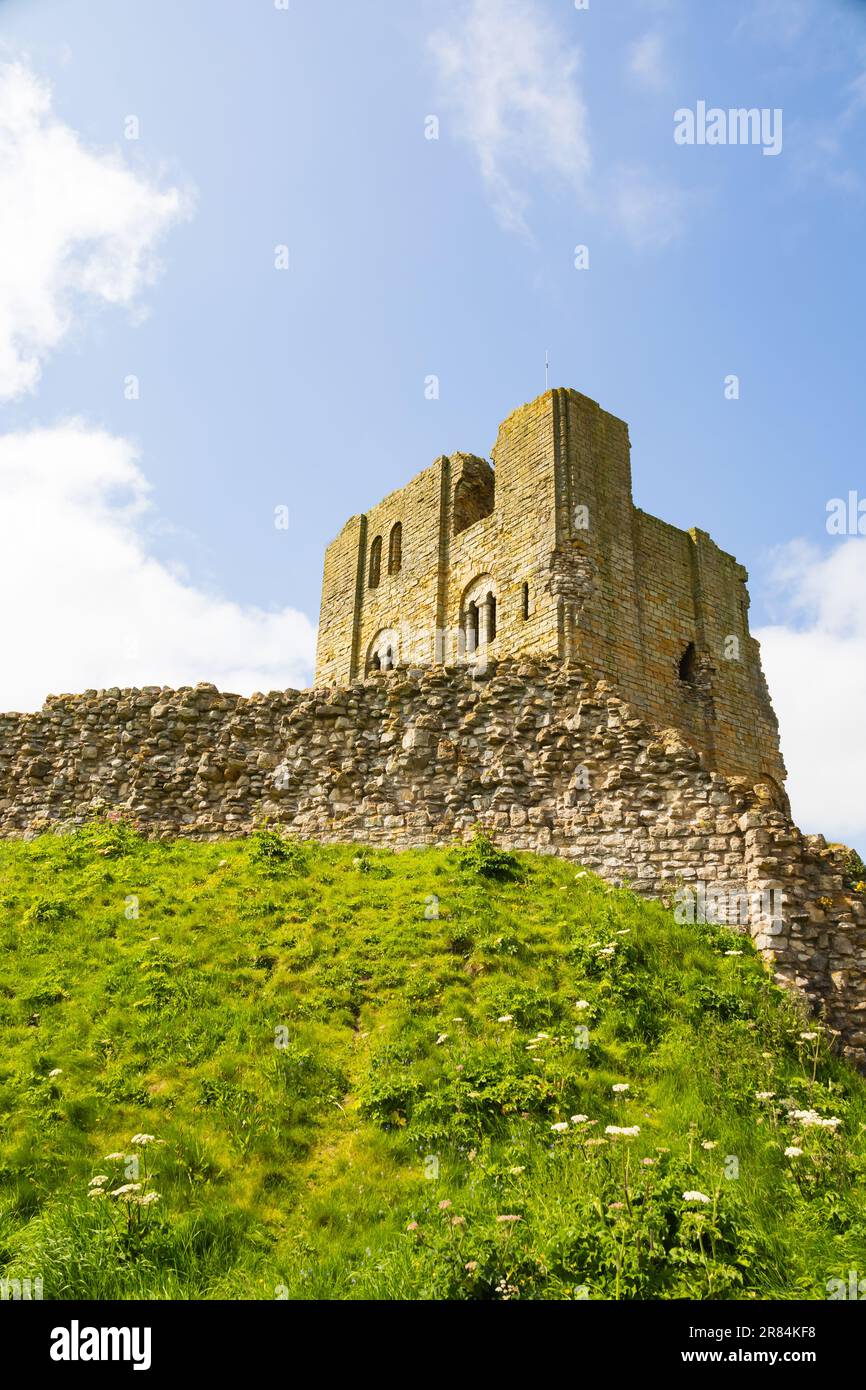 The Keep of the medieval castle, Scarborough, North Yorkshire, England ...