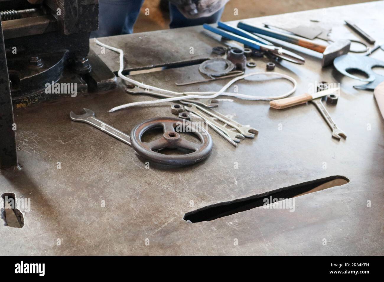 Metalwork table hi-res stock photography and images - Alamy
