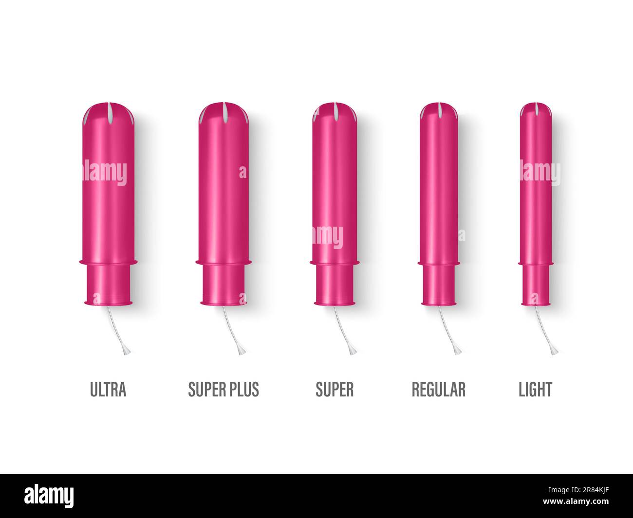 Vector 3d Realistic Pink Menstrual Hygiene Cutton Tampon with ...