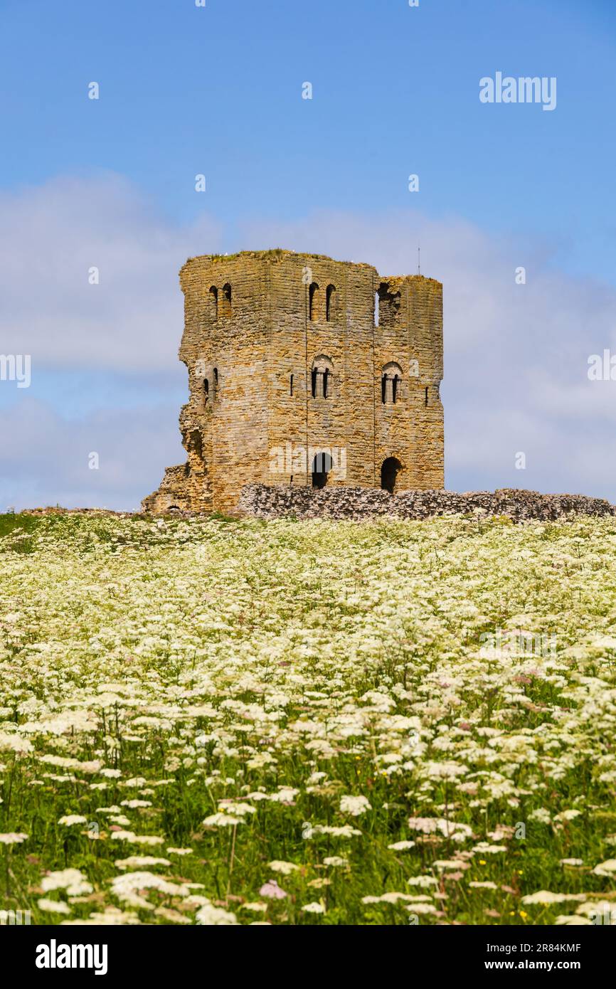 The Keep of the medieval castle, Scarborough, North Yorkshire, England ...