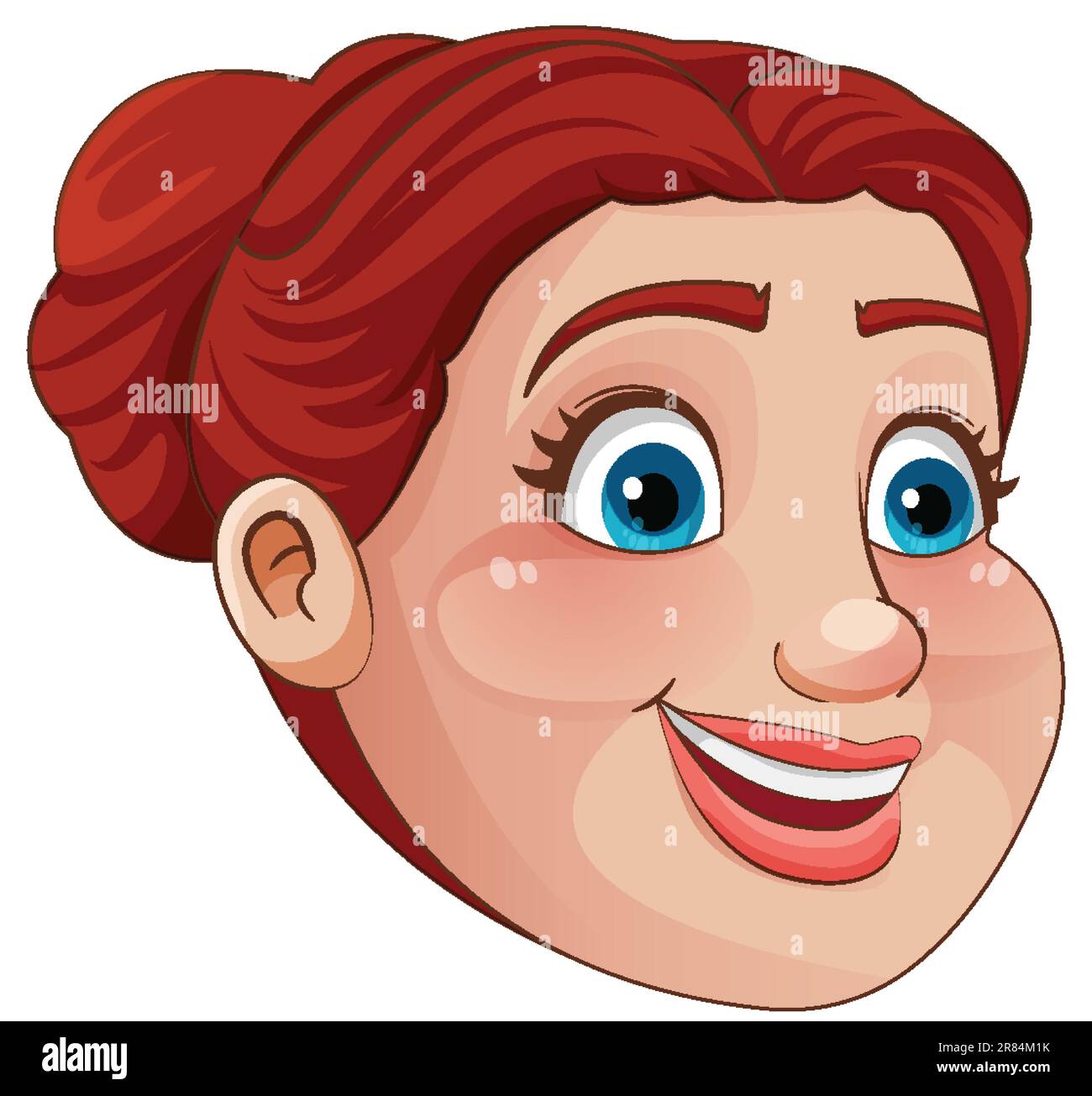 Chubby Woman Face Cartoon Character illustration Stock Vector Image ...