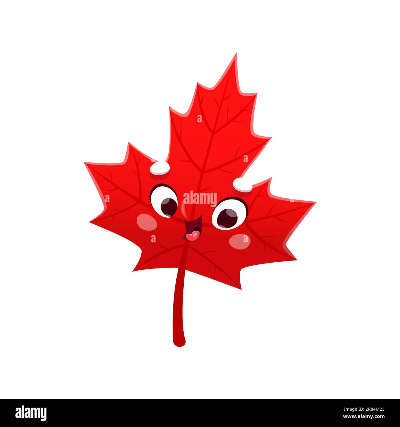 Cartoon maple leaf, back to school and education vector funny character ...