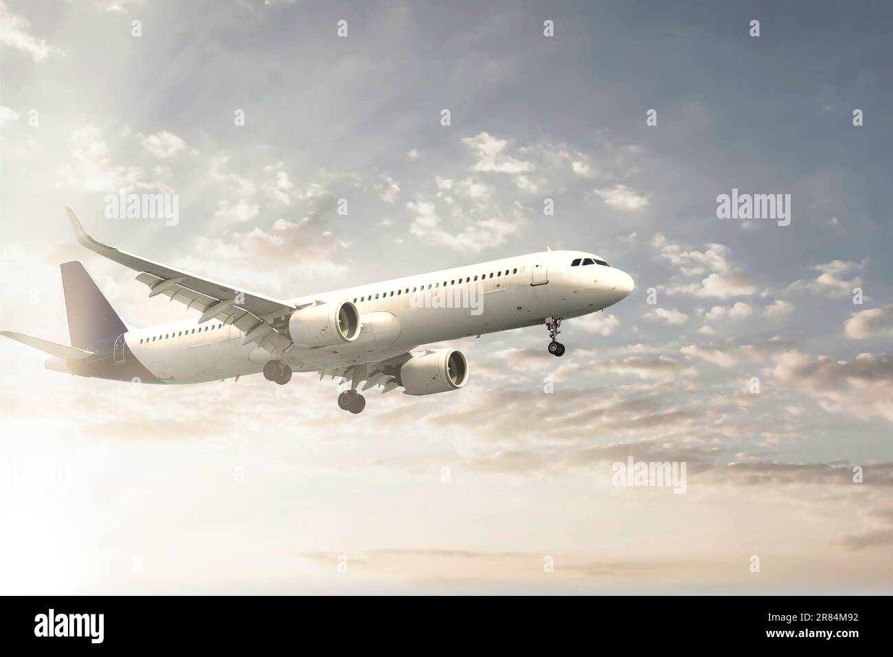 Commercial airplane flying above hi-res stock photography and images ...