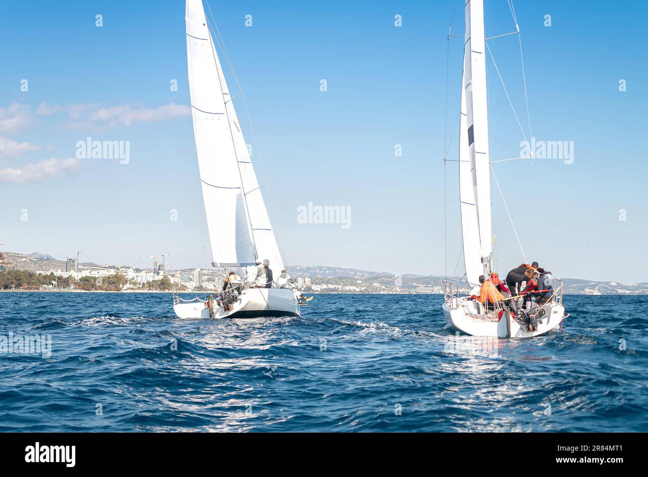 Sailing regatta competition in early morning Stock Photo - Alamy
