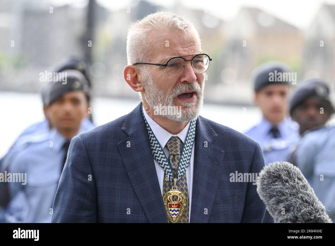 City Hall, London, UK. June 19 2023. Speaker Andrew Boff AM at the ...