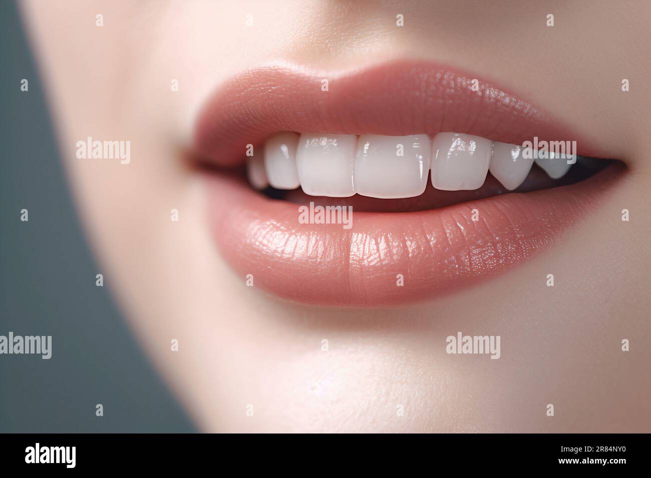 close up of woman's lips with white teeth Stock Photo - Alamy