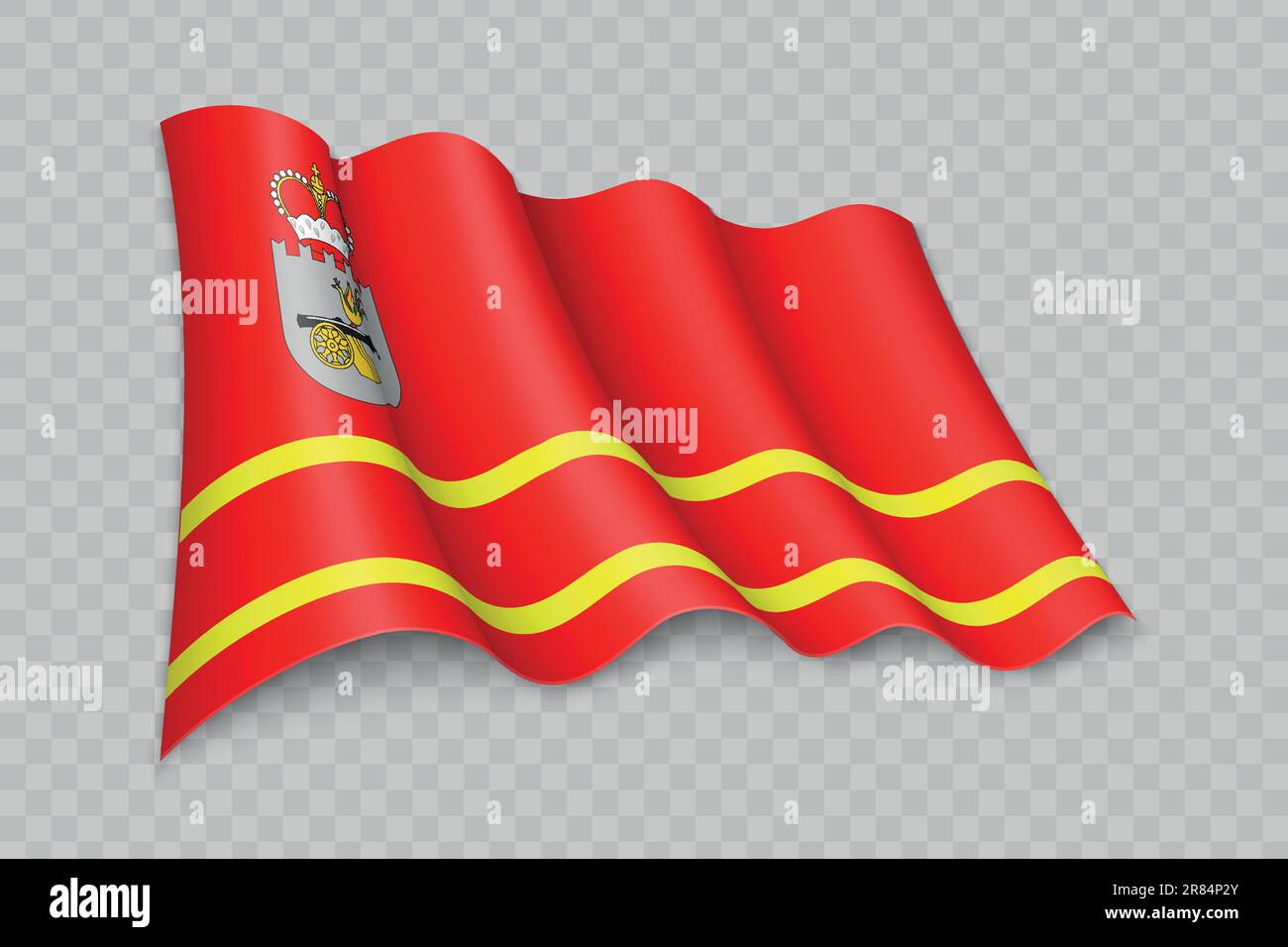 3D Realistic waving Flag of Smolensk Oblast is a region of Russia on ...