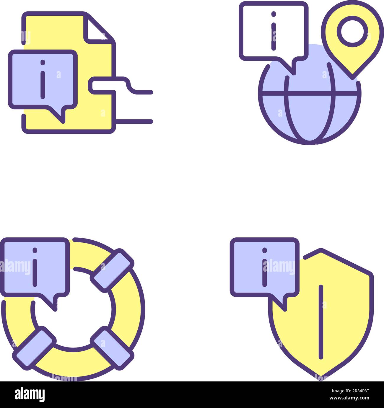 Safe information service pixel perfect RGB color icons set Stock Vector ... Safe information service pixel perfect RGB color icons set Stock Vector ...