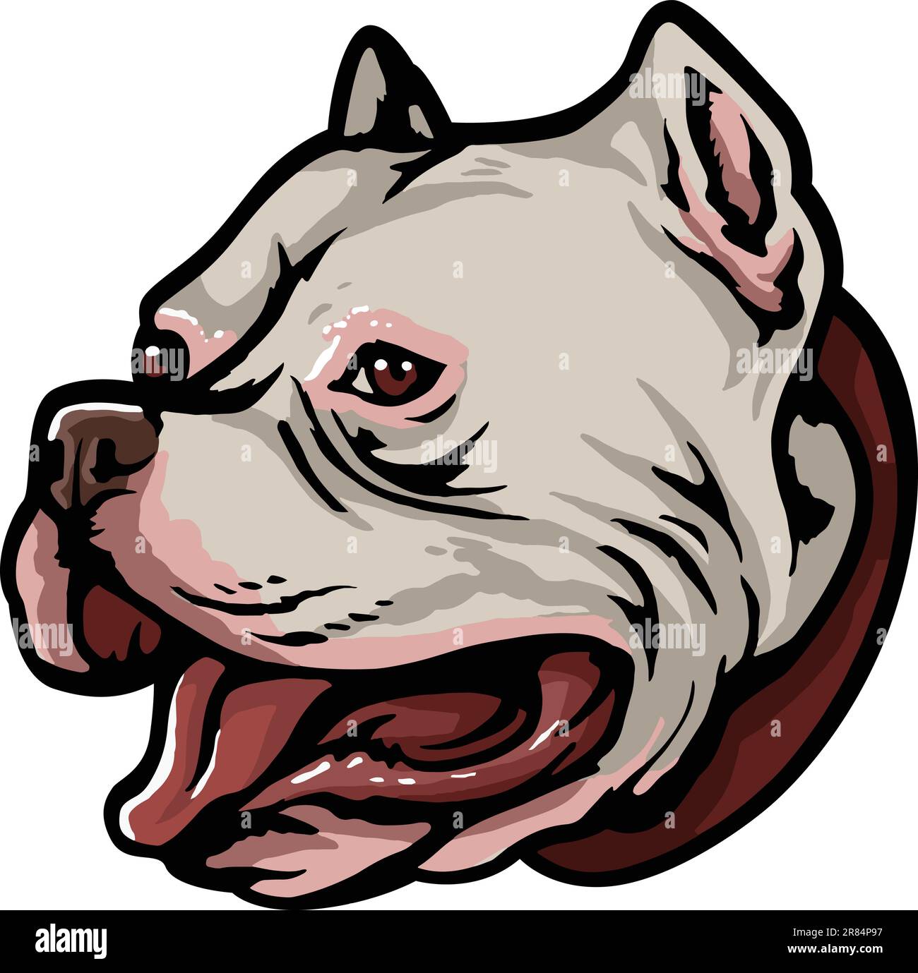 Pitbull Head Vector