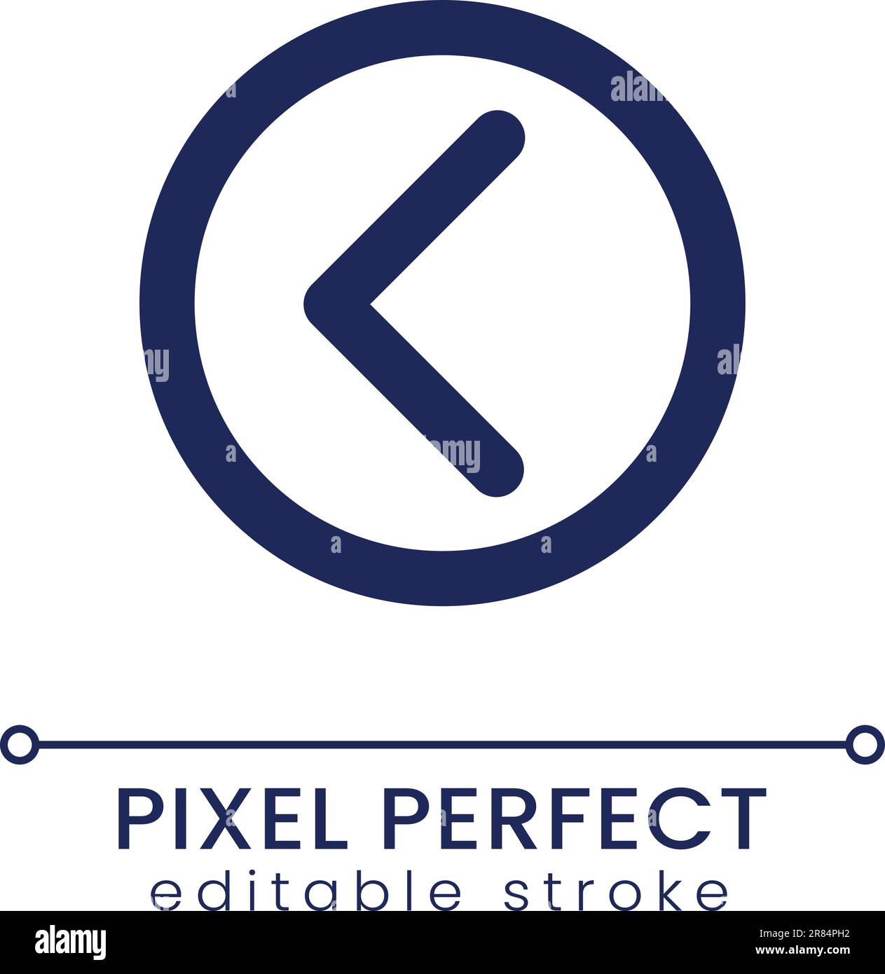 Left direction arrow pixel perfect linear ui icon Stock Vector Image & Art - Alamy