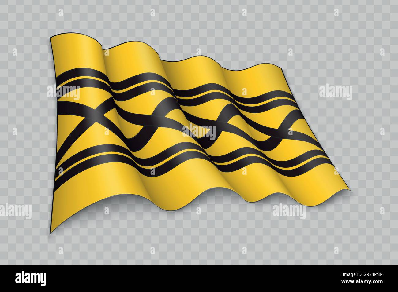 3D Realistic waving Flag of West Midlands is a county of England on ...