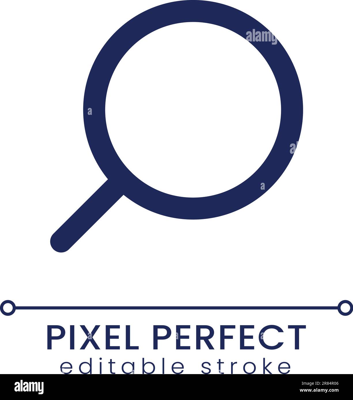 Magnifying glass pixel perfect linear ui icon Stock Vector Image & Art - Alamy